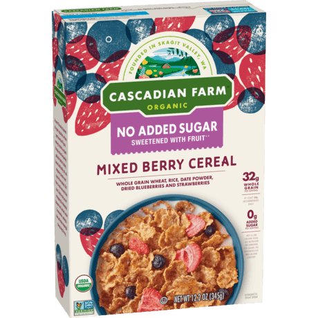 No Added Sugar Mixed Berry Organic Cereal | Cascadian Farm Organic